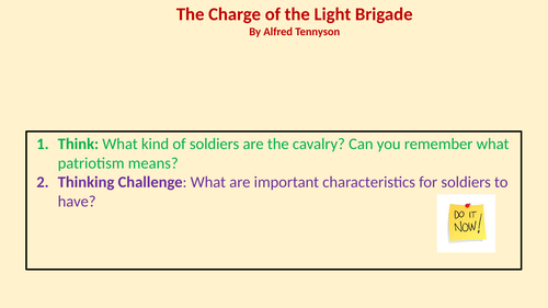 The Charge of the Light Brigade GCSE PPT | Teaching Resources