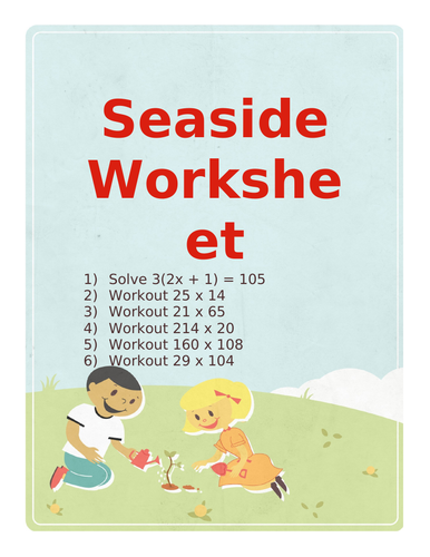 SEASIDE WORKSHEET 5 | Teaching Resources