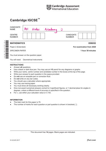 IGCSE Paper 2 2020 | Teaching Resources IGCSE Paper 2 2020 | Teaching Resources