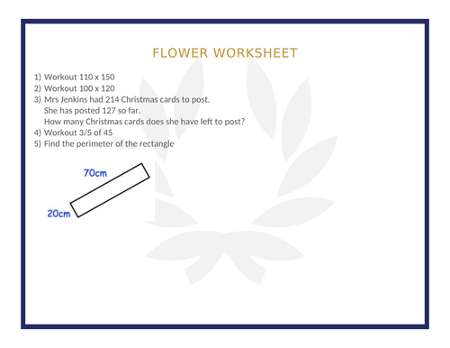 FLOWER WORKSHEET 45 | Teaching Resources