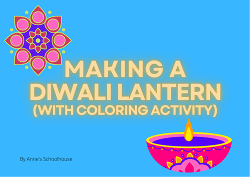 Diwali : Lantern Making with Coloring Activity/India/Hinduism ...