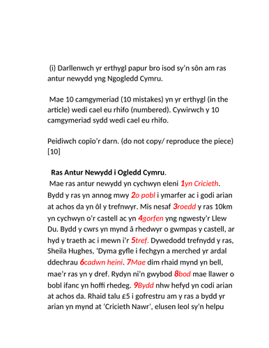 Cymraeg Ail Iaith Welsh as a Second Language BARDDONIAETH Lefel A ...