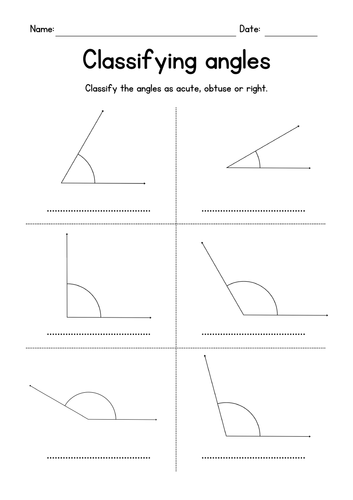 Classifying Angles (acute, obtuse and right angles) | Teaching Resources Classifying Angles (acute, obtuse and right angles) | Teaching Resources