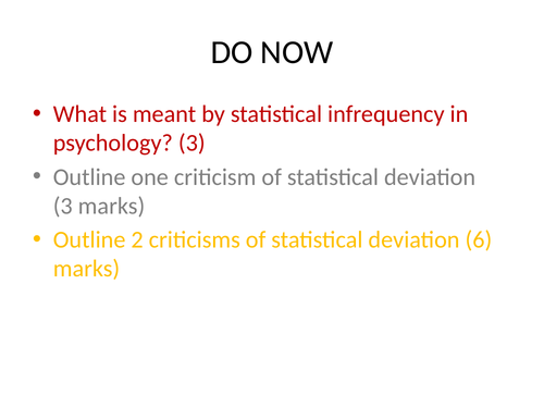Definitions of abnormality - failure to function/ideal mental health ...
