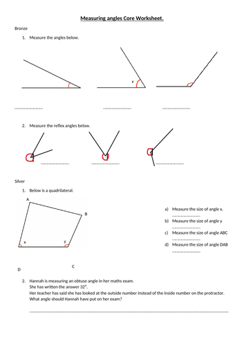 Measuring angles GCSE Foundation lesson | Teaching Resources Measuring angles GCSE Foundation lesson | Teaching Resources
