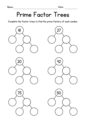 Prime Factor Trees | Teaching Resources Prime Factor Trees | Teaching Resources