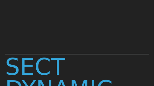 Dynamic of Sects | Teaching Resources