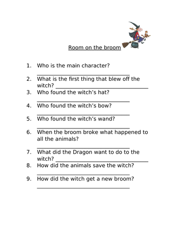 Room on the broom | Teaching Resources