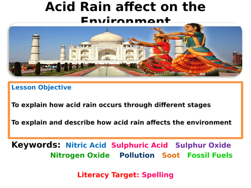Acid Rain affect on the Taj Mahal | Teaching Resources