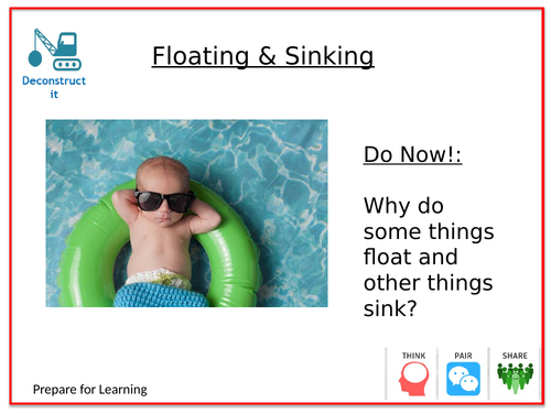 KS3 Speed & Pressure Lesson 1 - Floating & Sinking | Teaching Resources
