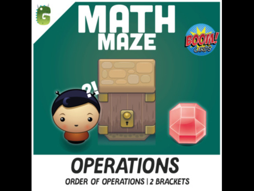 Order of Operations | 2 brackets | BOOM Math Maze Game! | Teaching Resources