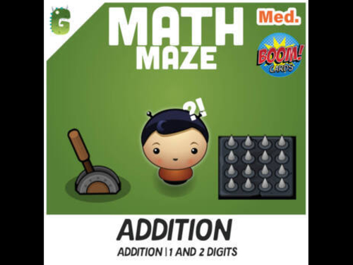 1 and 2 Digit Addition BOOM Math Maze Game | Teaching Resources