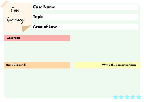 A-Level Law: Case Summary Flashcards | Teaching Resources