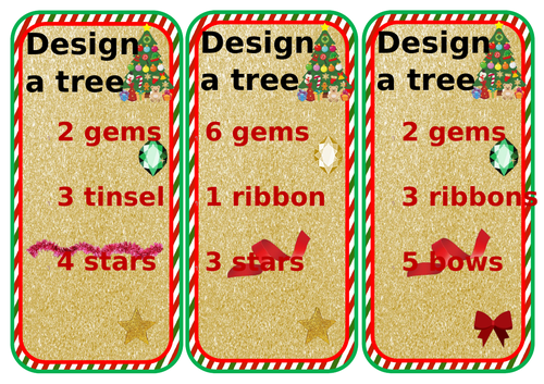 Design a wreath/Christmas Tree activity | Teaching Resources