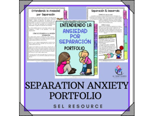 SPANISH VERSION | SEPARATION ANXIETY PORTFOLIO | Going to School ...