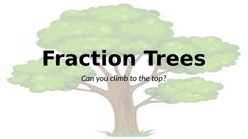 Fraction Trees | Teaching Resources