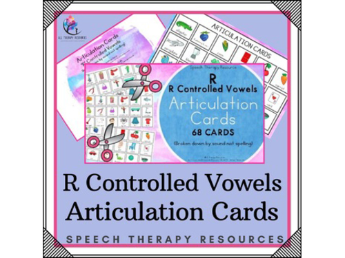 "R" Controlled Vowels - Articulation Cards with Visual Cues - Speech ...