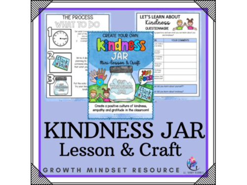 Kindness Jar - Lesson & Craft Gratitude Empathy Compliment Growth ...
