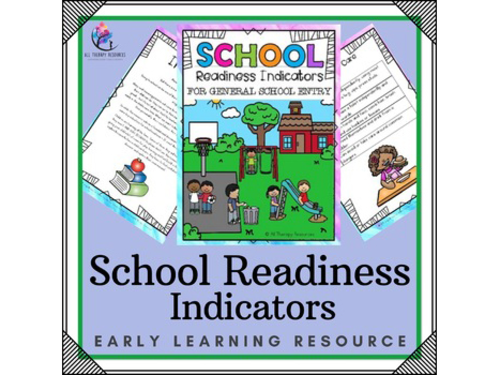 School Readiness Indicators Checklists - Preschool, Kindergarten ...