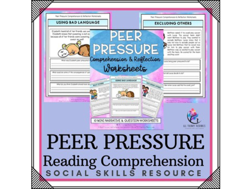PEER PRESSURE Reading Comprehension & Questions I Worksheets | Teaching ...
