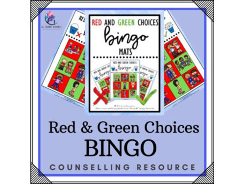 Red and Green Positive Behavior Choices BINGO Counseling Game ...