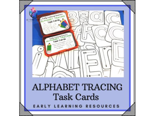 LETTER TRACING CARDS Task Cards - Early Literacy Alphabet | Teaching ...