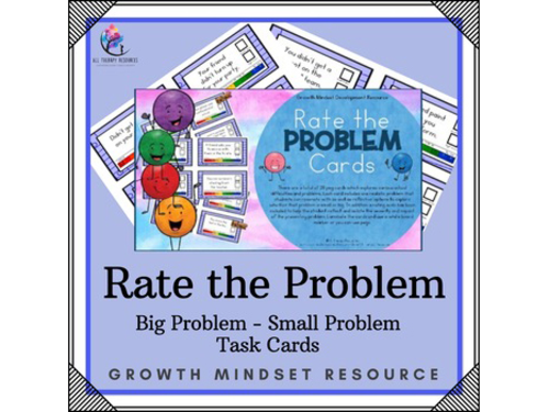 Rate the Problem Cards - Big and Small Problems - Counselor, Lessons ...