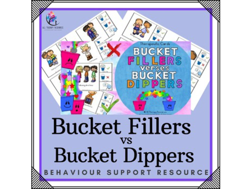 Bucket Fillers vs Bucket Dippers - Therapeutic Cards Behavior ...