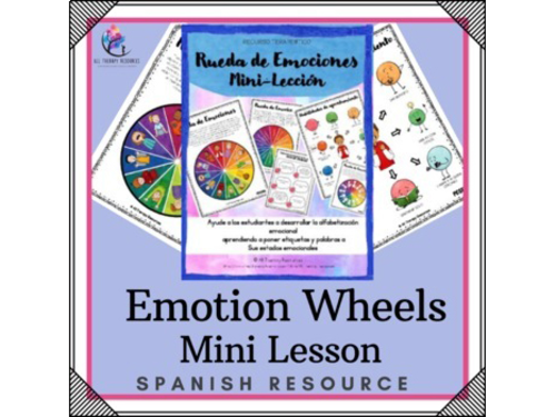 SPANISH VERSION -Emotion Feelings Wheels Mini-Lesson - Social Emotional ...