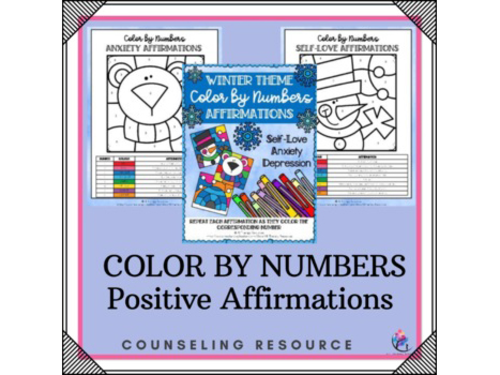 Winter Color by Affirmation - Mental Health Anxiety Depression ...