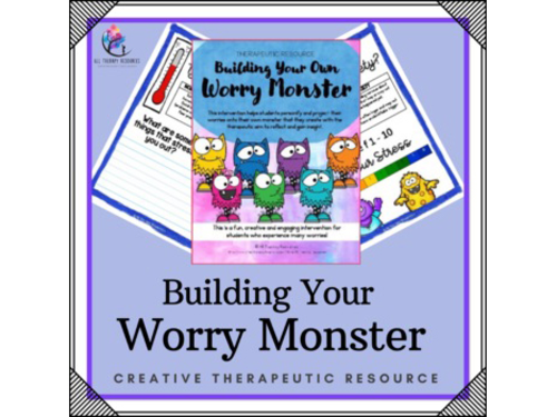 Build Your Own Worry Monster Mini-Lesson - Anxiety Fear Activity ...