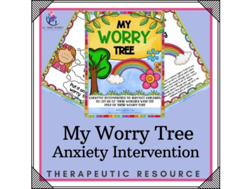 My Worry Tree - Managing Anxiety Counseling Activity CBT Lesson ...