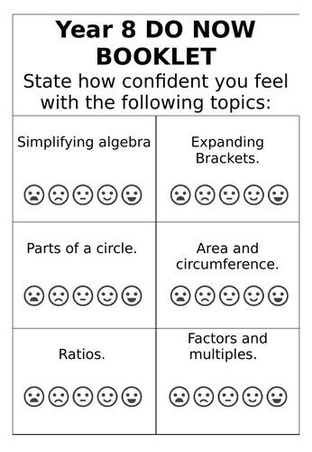 Maths Do Now Booklet KS3 | Teaching Resources