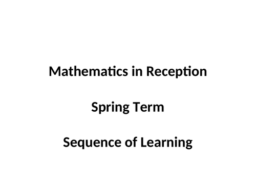 EYFS steps in progression Maths Spring Term | Teaching Resources