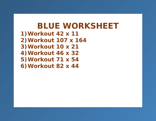BLUE WORKSHEET 37 | Teaching Resources