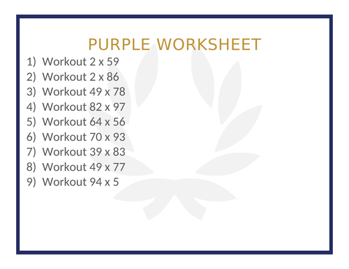 PURPLE WORKSHEET 14 | Teaching Resources