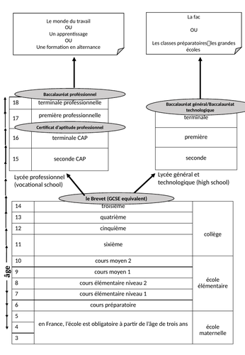 Le système scolaire en France (Poster sur l'éducation en France ...
