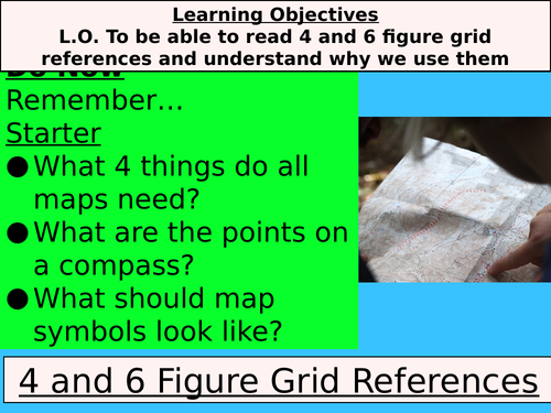 L5 - 4 and 6 figure grid references slides and resources | Teaching ...