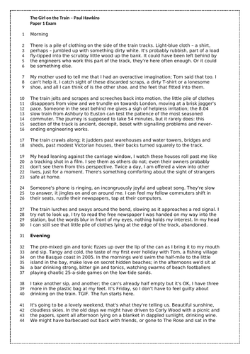 The girl on the train AQA paper 1 | Teaching Resources