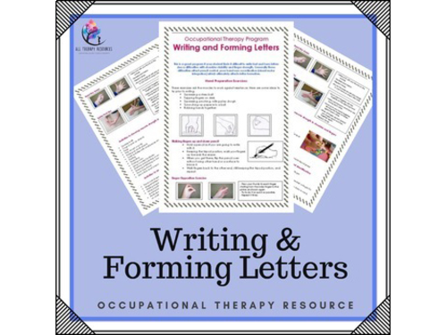 Occupational Therapy Program - Writing and Forming letters | Teaching ...