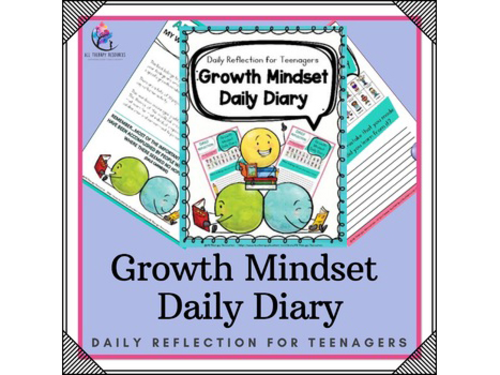 Growth Mindset Diary - Daily Reflection for Teenagers - Psychosocial ...