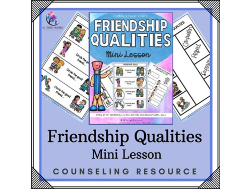 Friendship Qualities | Counseling Mini Lesson | Making Friends | Social ...