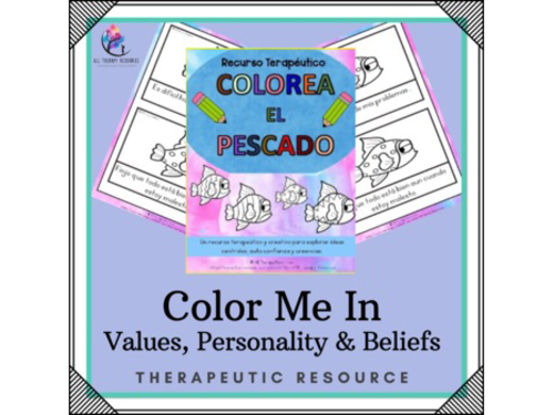 SPANISH VERSION - Color Me In Creative Resource- Values, Personality ...