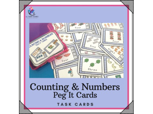 Counting & Numbers Peg It Task Cards - Preschool Kindergarten ...
