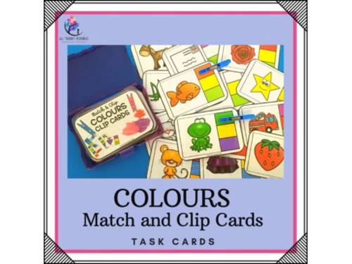 Colour Recognition Matching Differentiation Task Cards Preschool ...