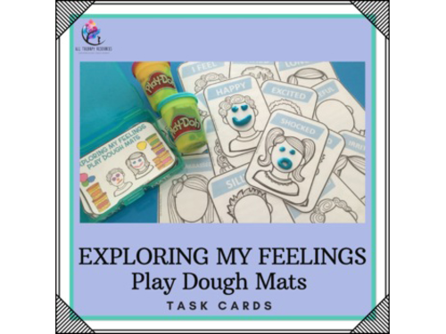 Feelings Emotions Play Dough Task Card Mats - Montessori | Teaching ...