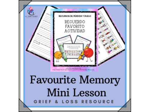 SPANISH VERSION -Favourite Memories Activity - Grief & Loss death ...