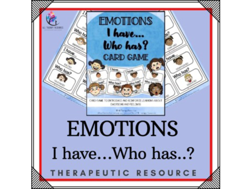 EMOTIONS - I have Who has Card Game - Emotional Regulation Anger ...