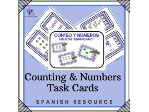 SPANISH VERSION - Counting & Numbers Peg It Task Cards - Preschool ...