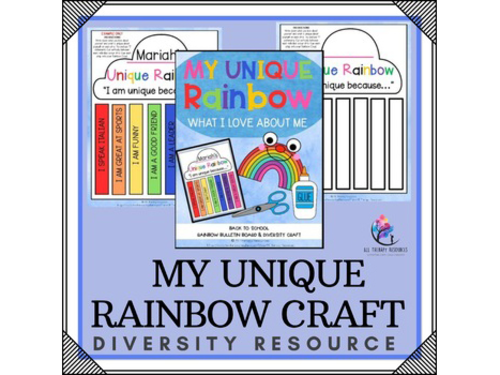 My Unique Rainbow Craft and Bulletin Board | SEL I Back to School I ...